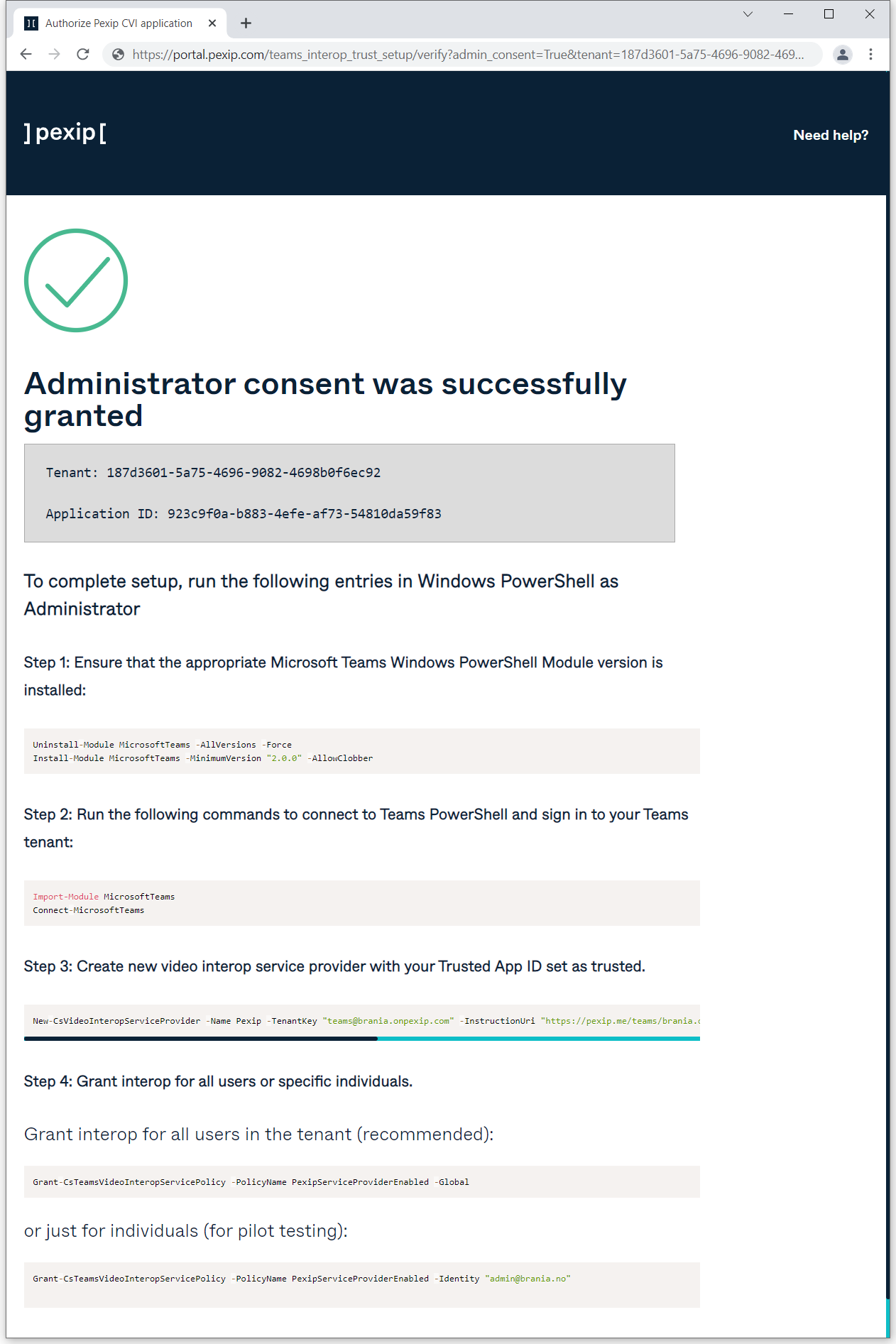 Guide for Microsoft Teams Interoperability using Pexip CVI Service | Pexip