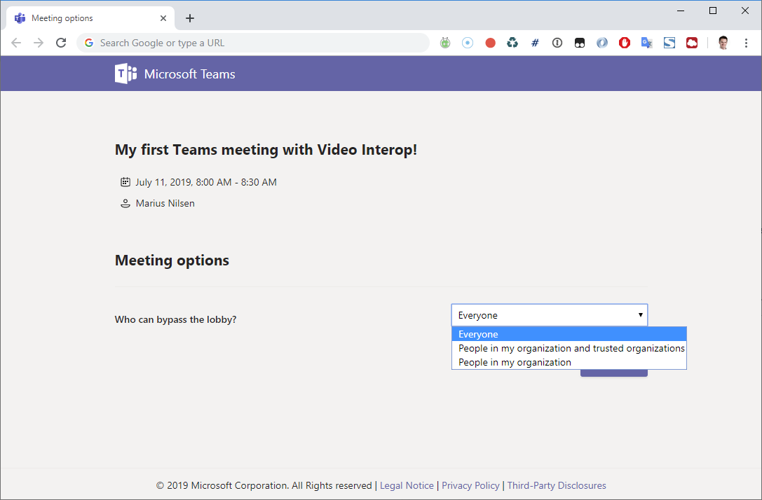 Guide for Microsoft Teams Interoperability using Pexip CVI Service | Pexip